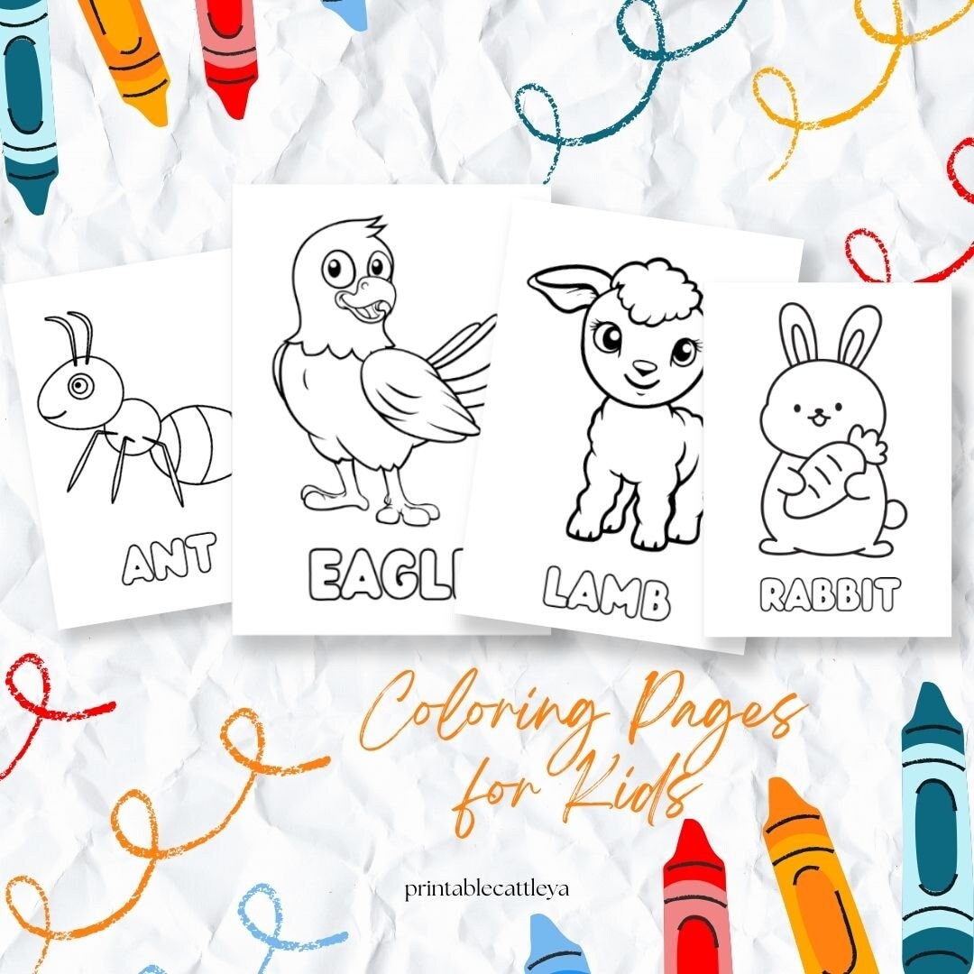 Animal Coloring Pages for Kids, Toddlers, Preschoolers Toddlers ...