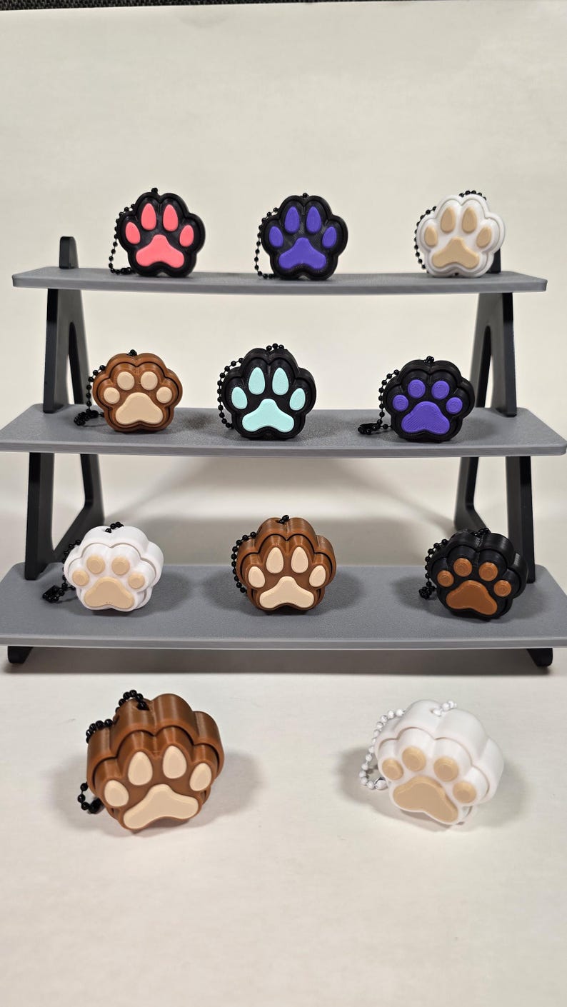 Mini Paw Print Fidget Clicker Keychains - Etsy