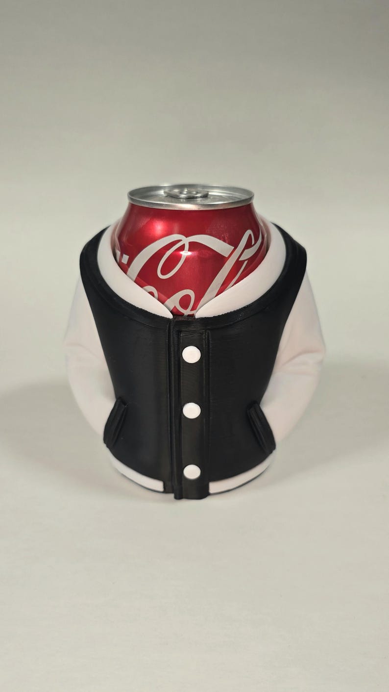 3D Printed Can Holder_hoodie Jacket Bathrobe Style | Insulated Drink ...