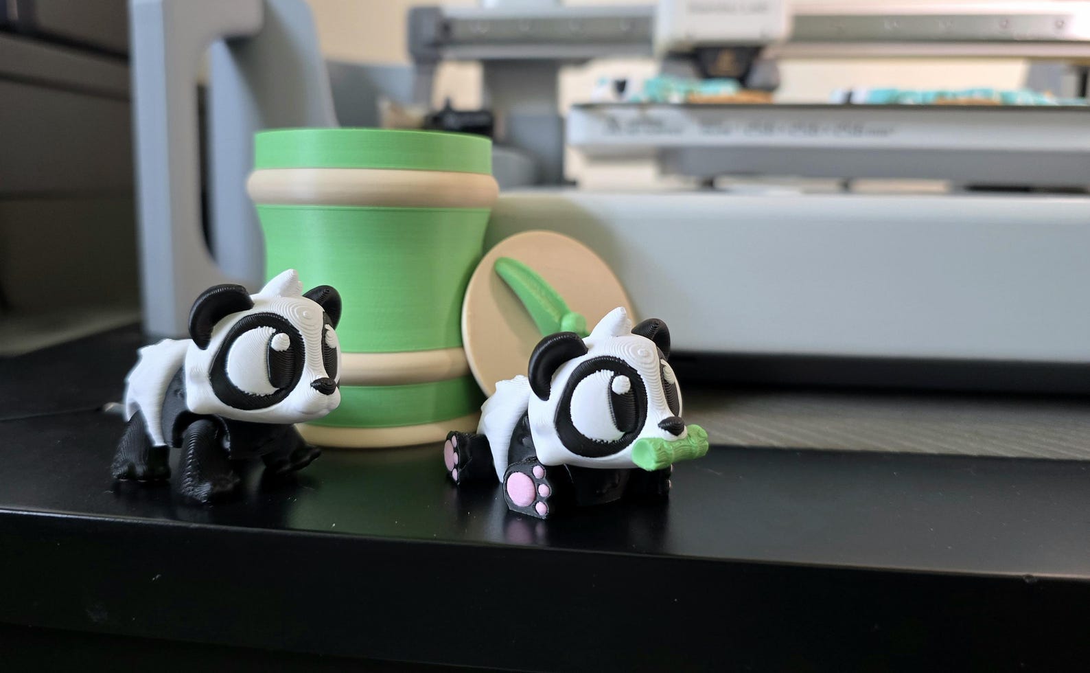 3D Printed Panda Pal With Bamboo Chute - Fidget Desk Toy - Etsy