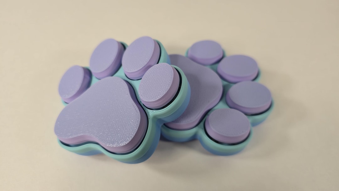 3D Printed Animal Paw Fidget Clicker: Stress Relief Desk Toy - Etsy ...