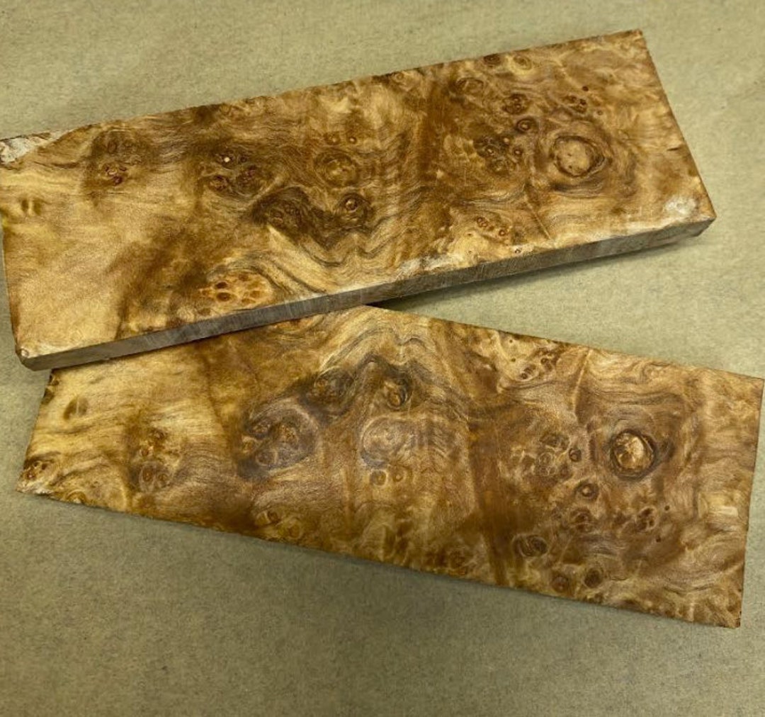 Stabilized Maple Burl Knife Handle Scales 5/16 X 2 X 5.375 P 157 - Etsy