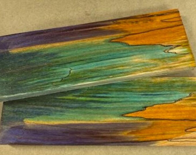 Stabilized Triple Dyed Maple Knife Handle Scales 3/8 X 2 X 5.75 O45 - Etsy