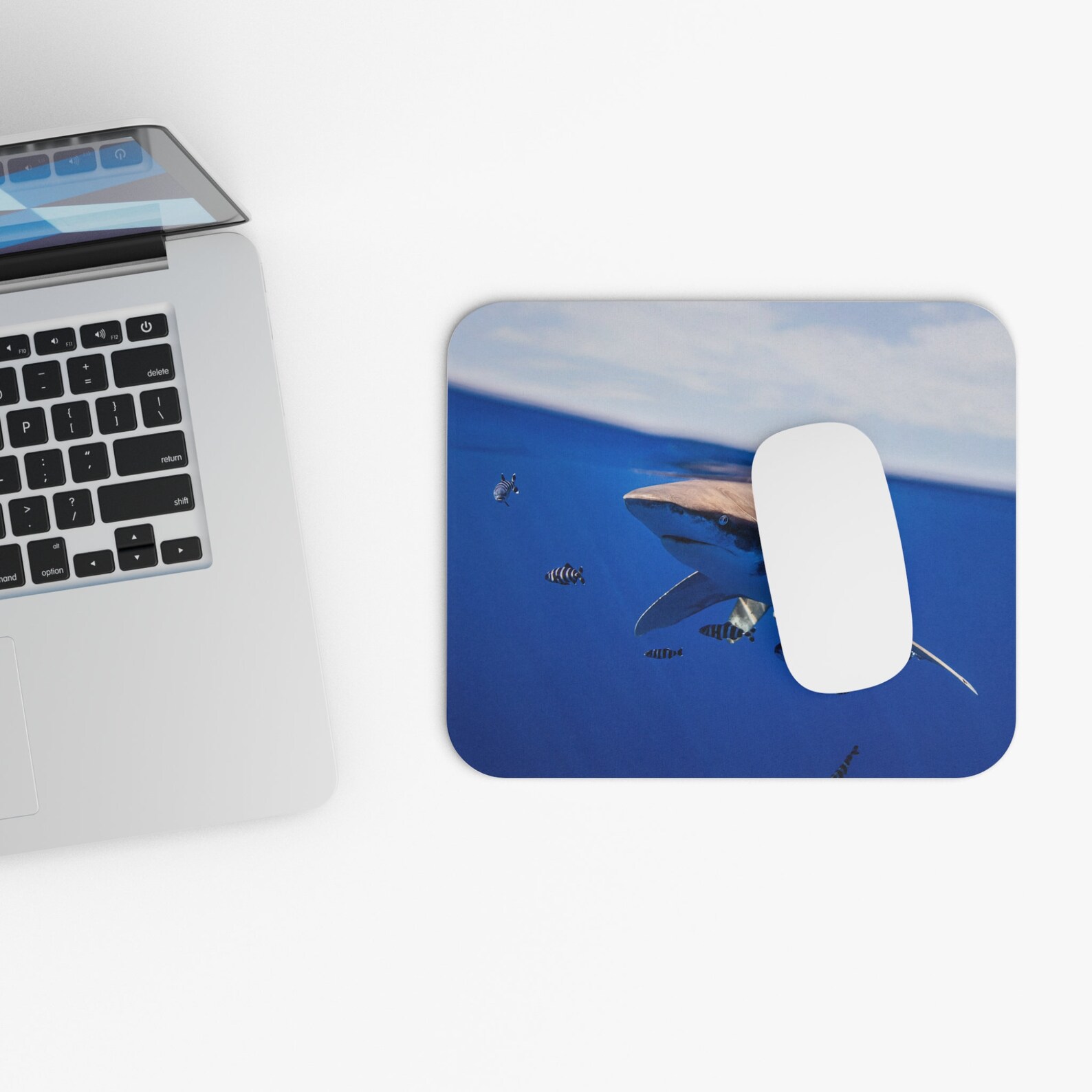 Oceanic White Tip Shark Mouse Pad - Etsy