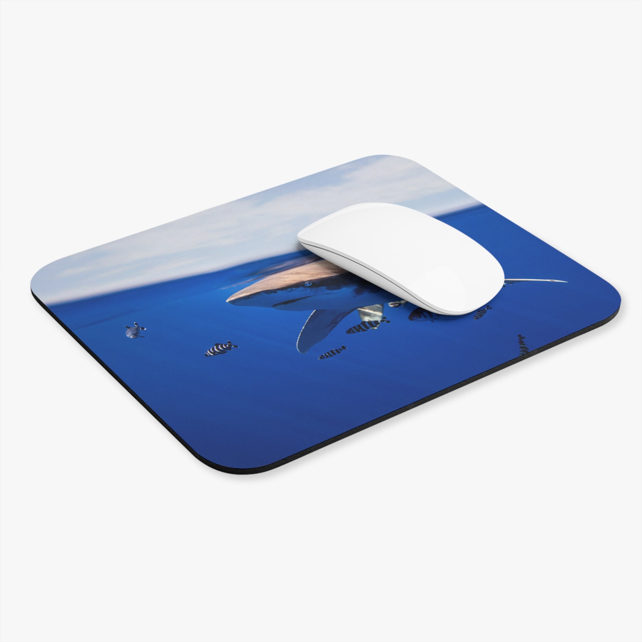 Oceanic White Tip Shark Mouse Pad - Etsy