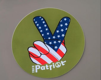 American Peace Sign Decal - Etsy