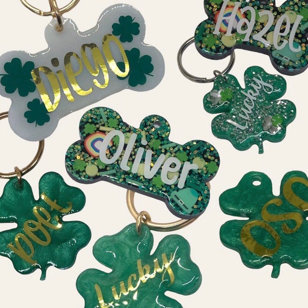 Clover Dog Tag - Etsy