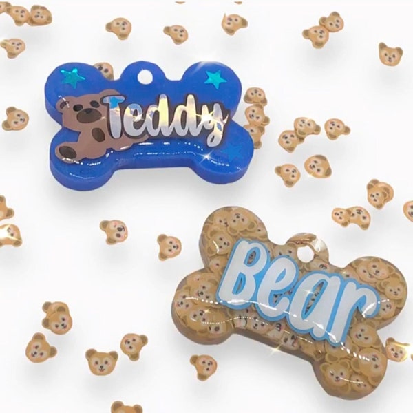 Teddy Bear Dog Tag - Etsy