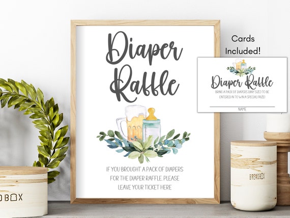 A Baby is Brewing Diaper Raffle Sign and Raffle Tickets - Etsy