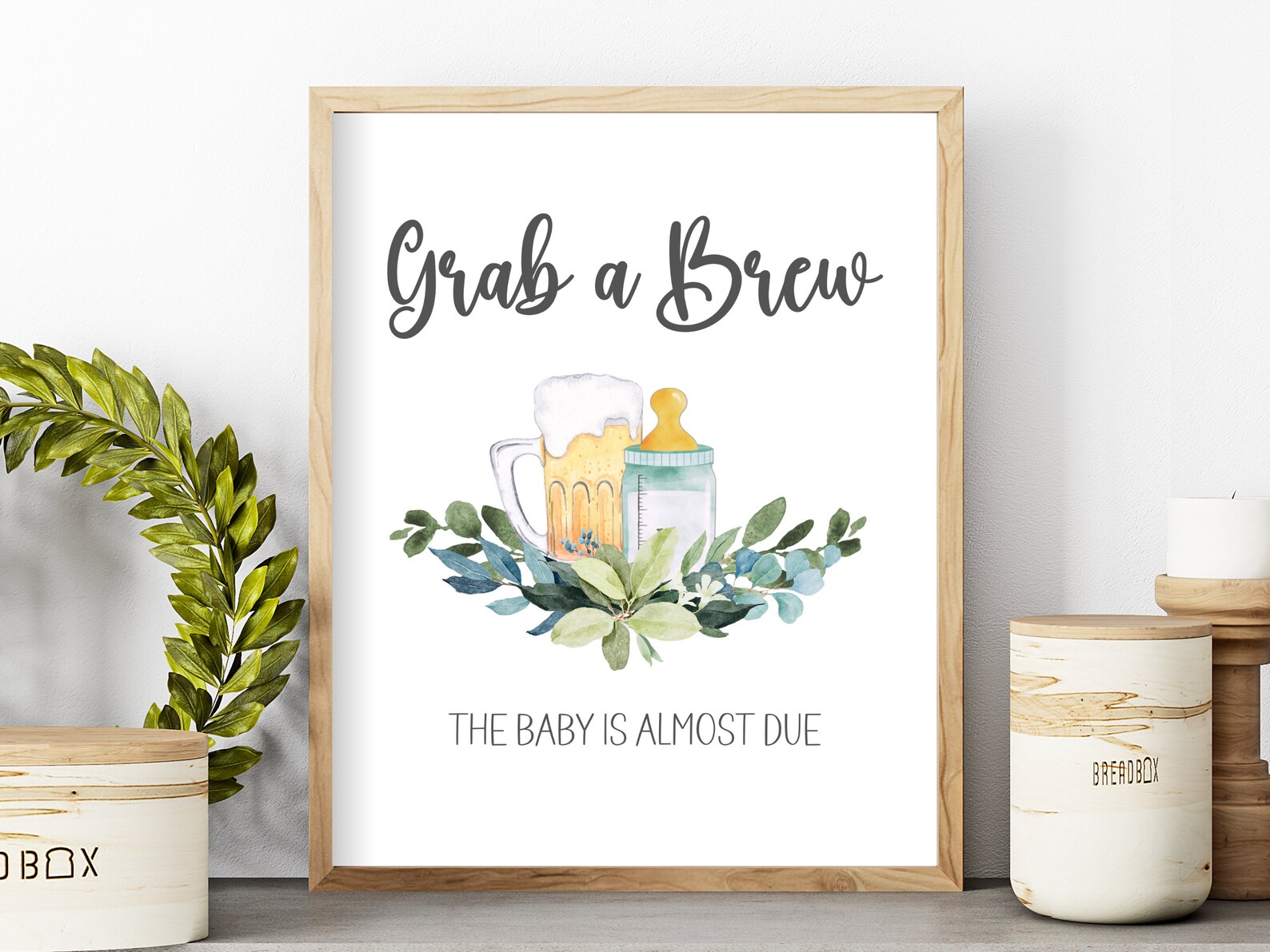 A Baby is Brewing Grab a Brew the Baby is Almost Due Sign, Instant ...
