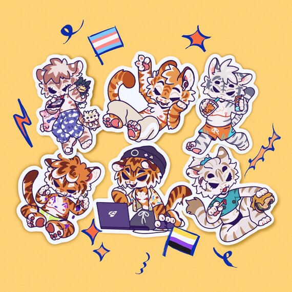 Top Surgery Tiger Vinyl Stickers - Etsy