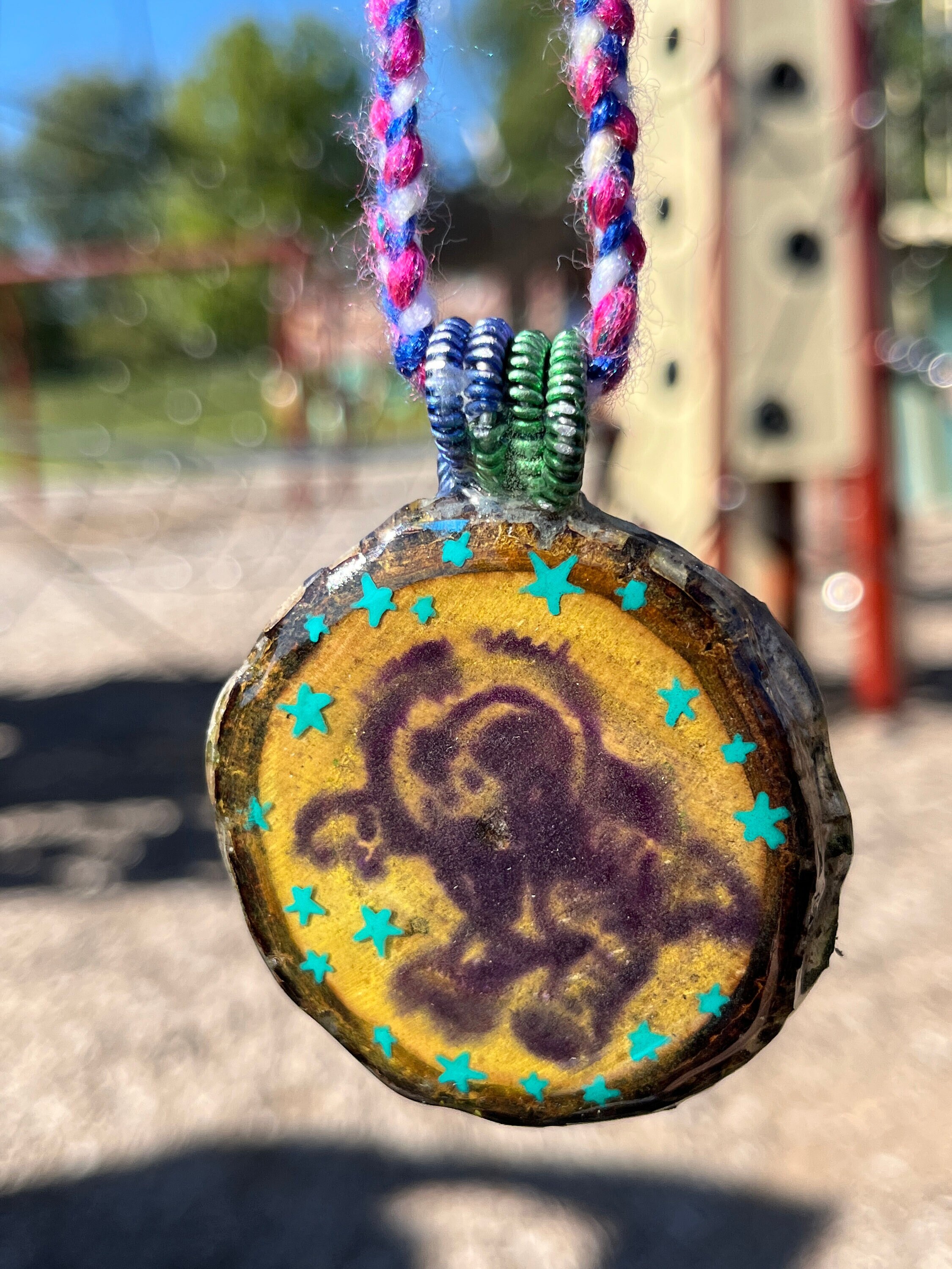 Curious George Astronaut X Rex Spiral Wooden Necklace - Etsy