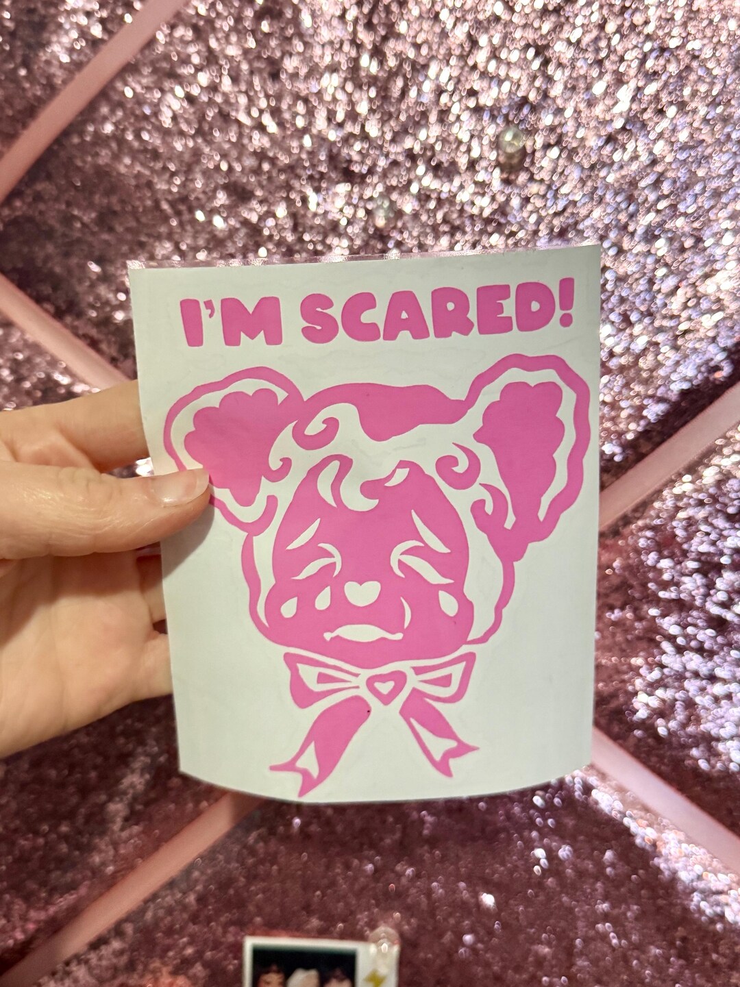 Scaredy Bear Vinyl Decal - Etsy