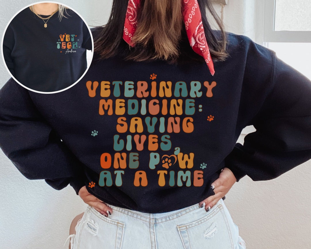 Personalized Veterinary Doctor Sweatshirt,vet Tech Sweatshirt, Vet Tech ...