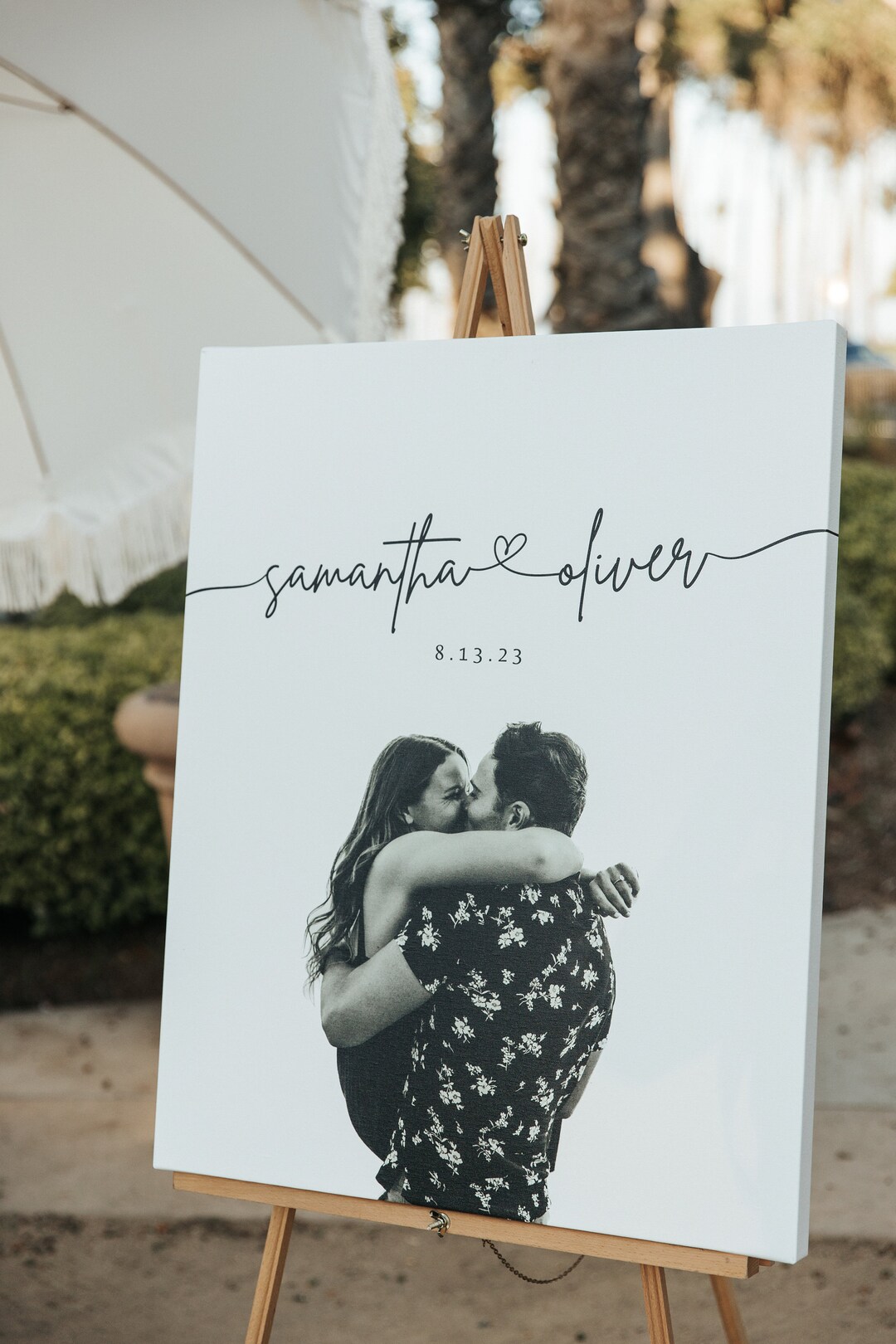 Wedding Welcome Sign / Canvas Wedding Photo / Wedding Canvas ...