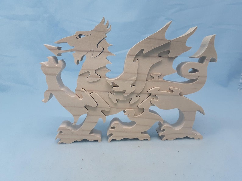 Welsh Dragon Wooden Standing Puzzle - Etsy
