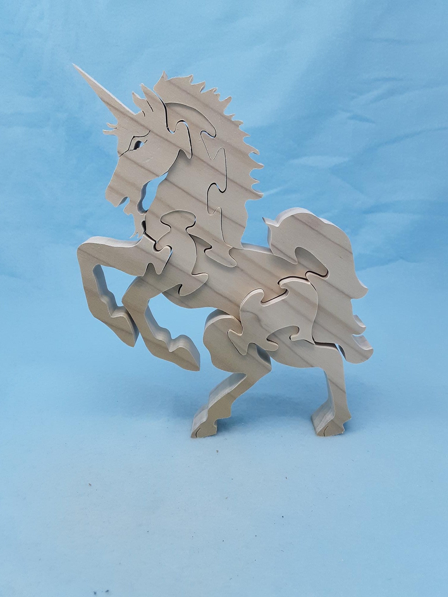Rearing Unicorn Wooden Standing Puzzle - Etsy