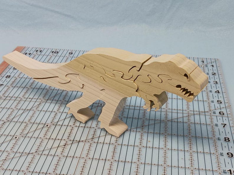 Tyrannosaurus Wooden Standing Puzzle - Etsy