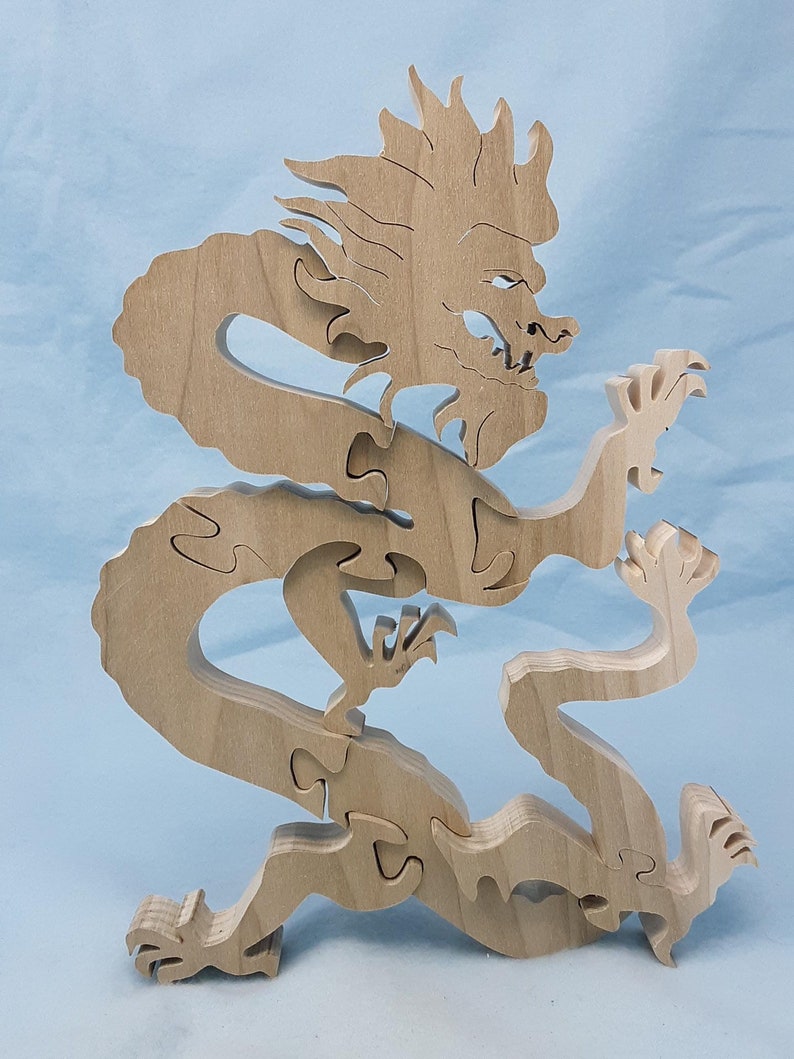 Imperial Dragon Wooden Standing Puzzle - Etsy