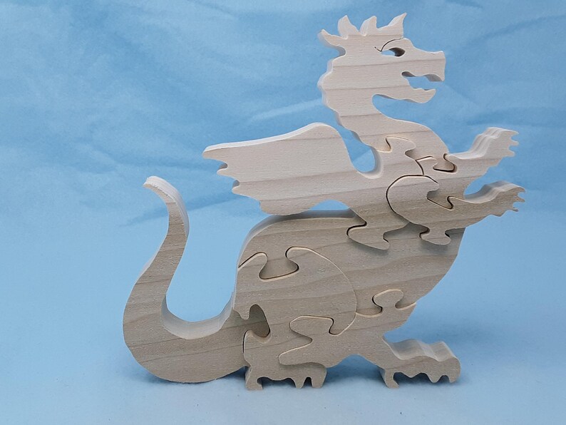 Rearing Dragon Wooden Standing Puzzle - Etsy