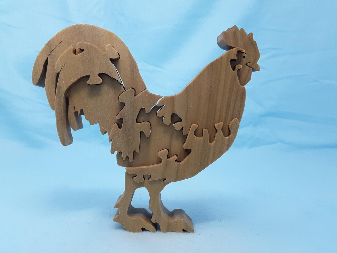 Rooster Wooden Standing Puzzle - Etsy
