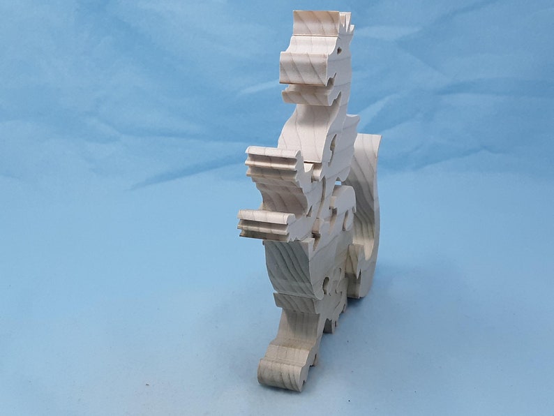 Rearing Dragon Wooden Standing Puzzle - Etsy