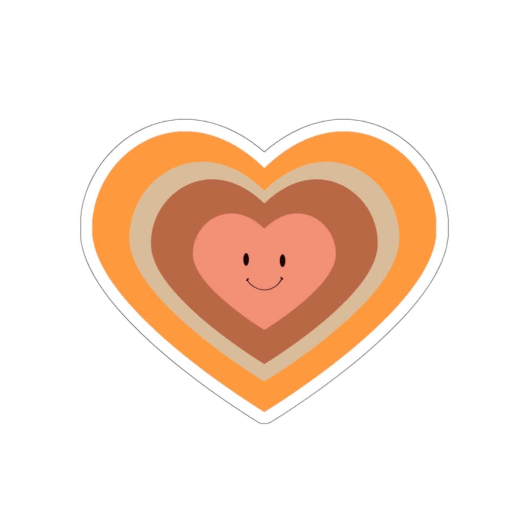 Happy Heart 4" Icon Sticker | Bumper Sticker | Millennial Gen Z ...
