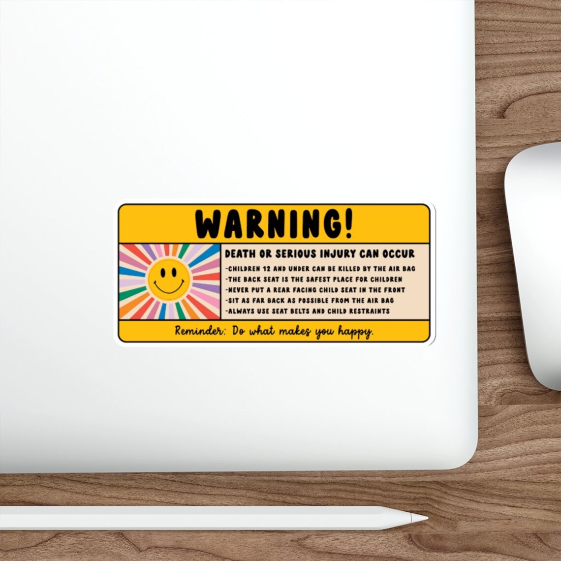 Do What Makes You Happy Airbag Warning Sticker Car Caution - Etsy
