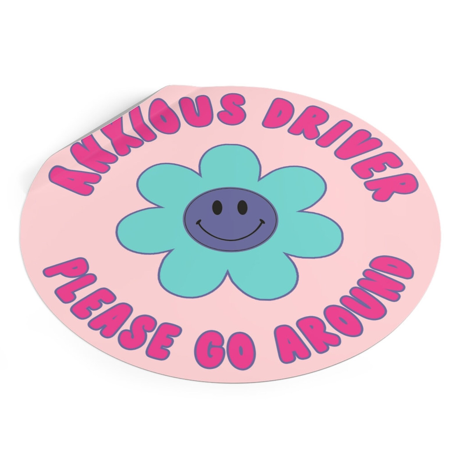 Anxious Driver Please Go Around 6 Round Circle Bumper - Etsy