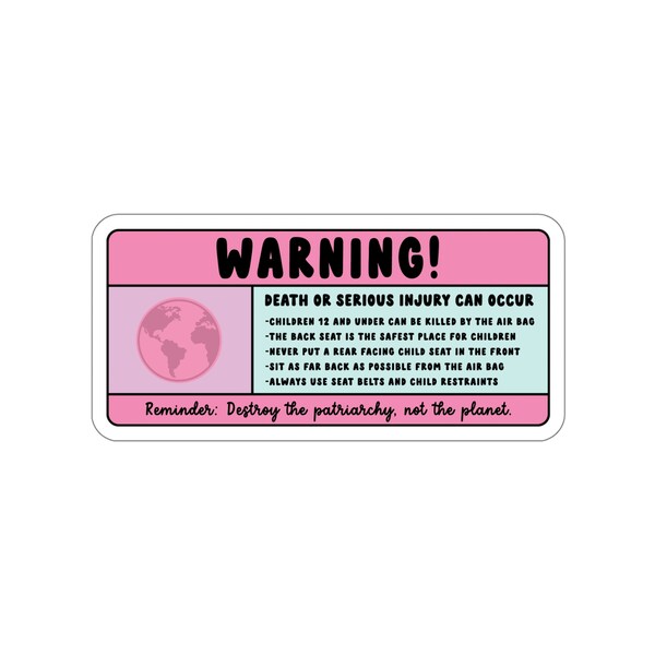 Cute Car Warning Label - Etsy