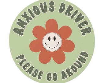 Anxious Driver Please Go Around 6 Round Circle Bumper - Etsy