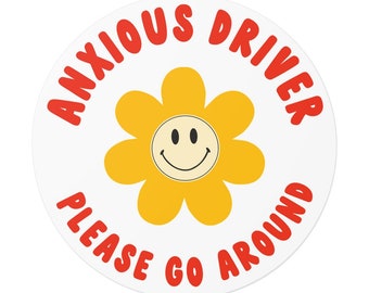 Anxious Driver Please Go Around 6 Round Circle Bumper - Etsy