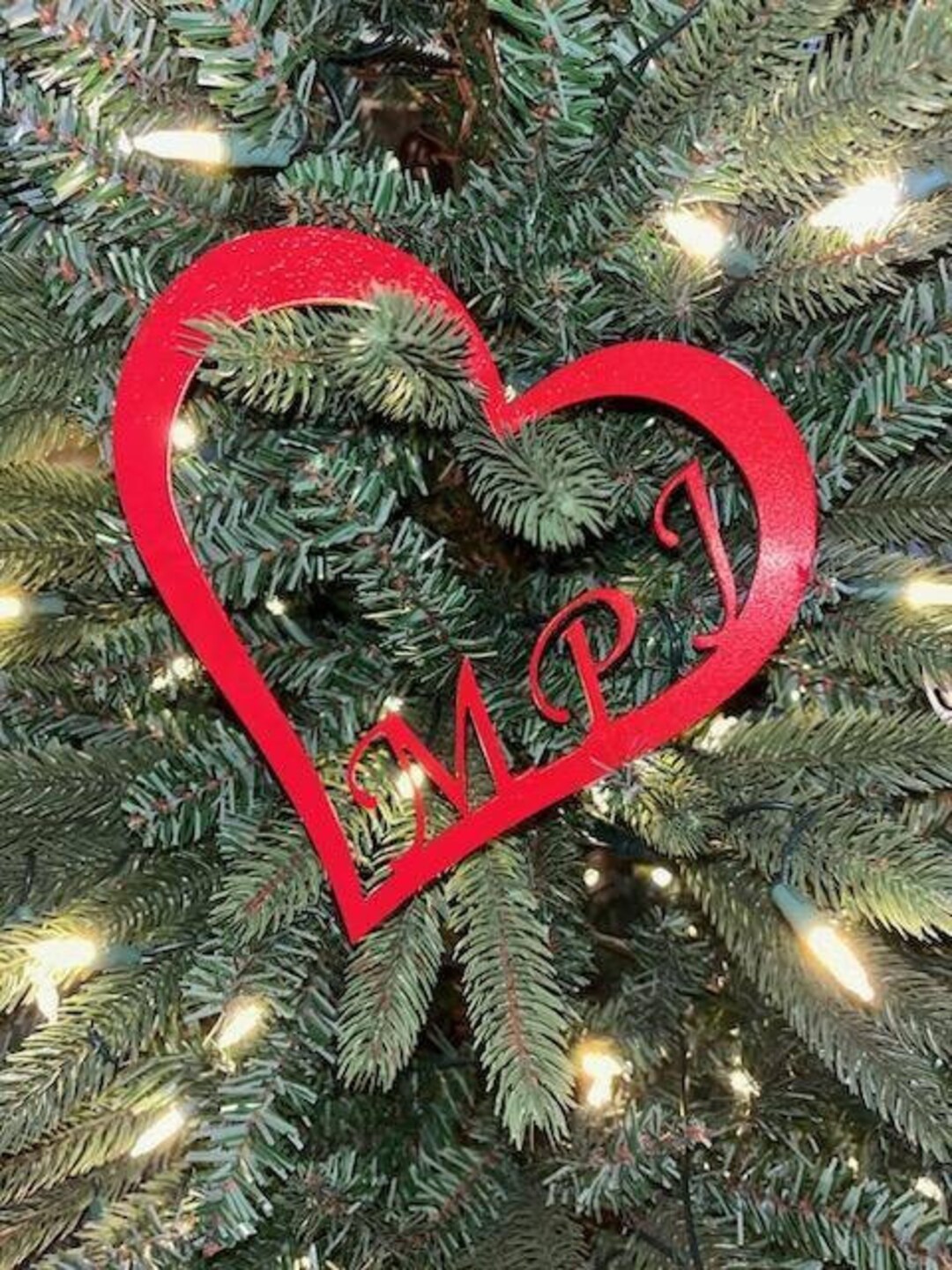 Heart Shaped Metal Sign Customizable With Initials - Etsy
