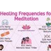 Healing Frequencies for Meditation Chart - Etsy