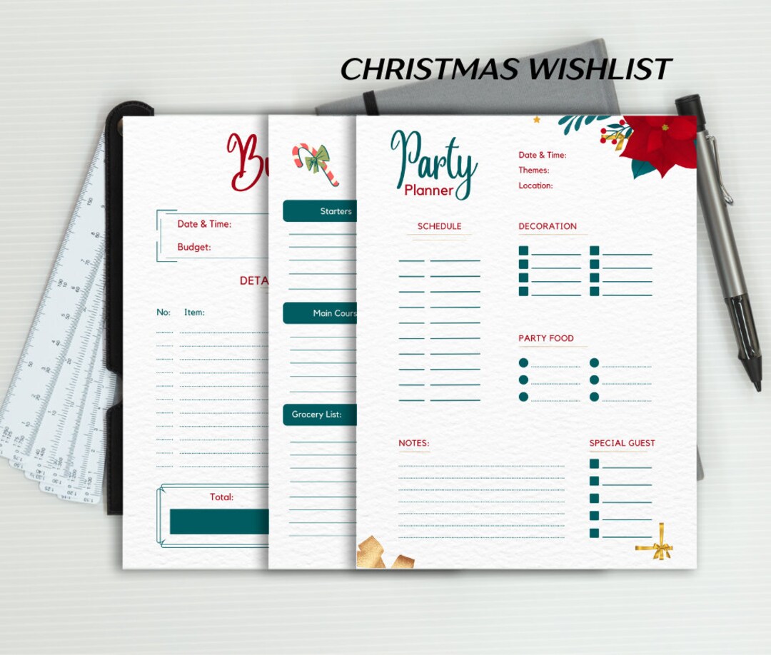 Christmas Planner Printable, Holiday Planner, Gift Budget Planner, Xmas ...