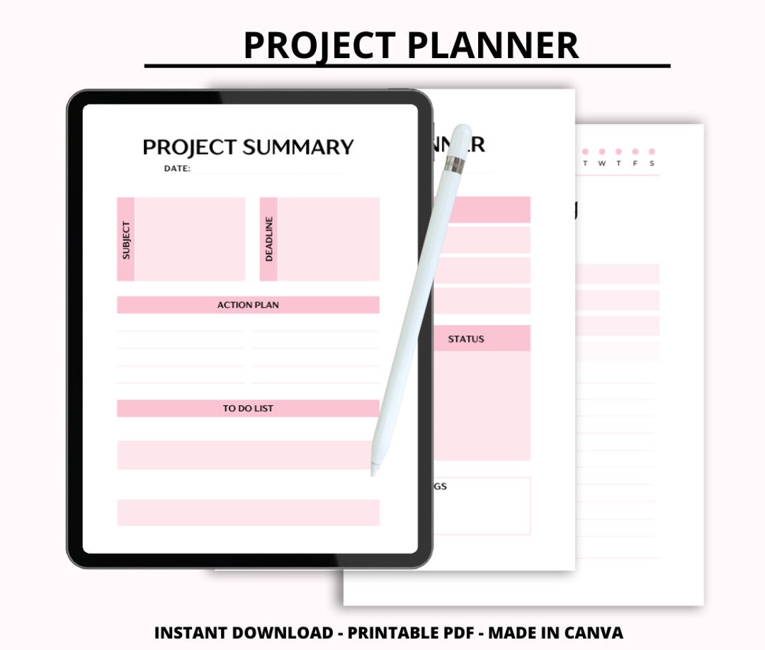 Work and Project Tracker: Project and Task Management Notebook With ...