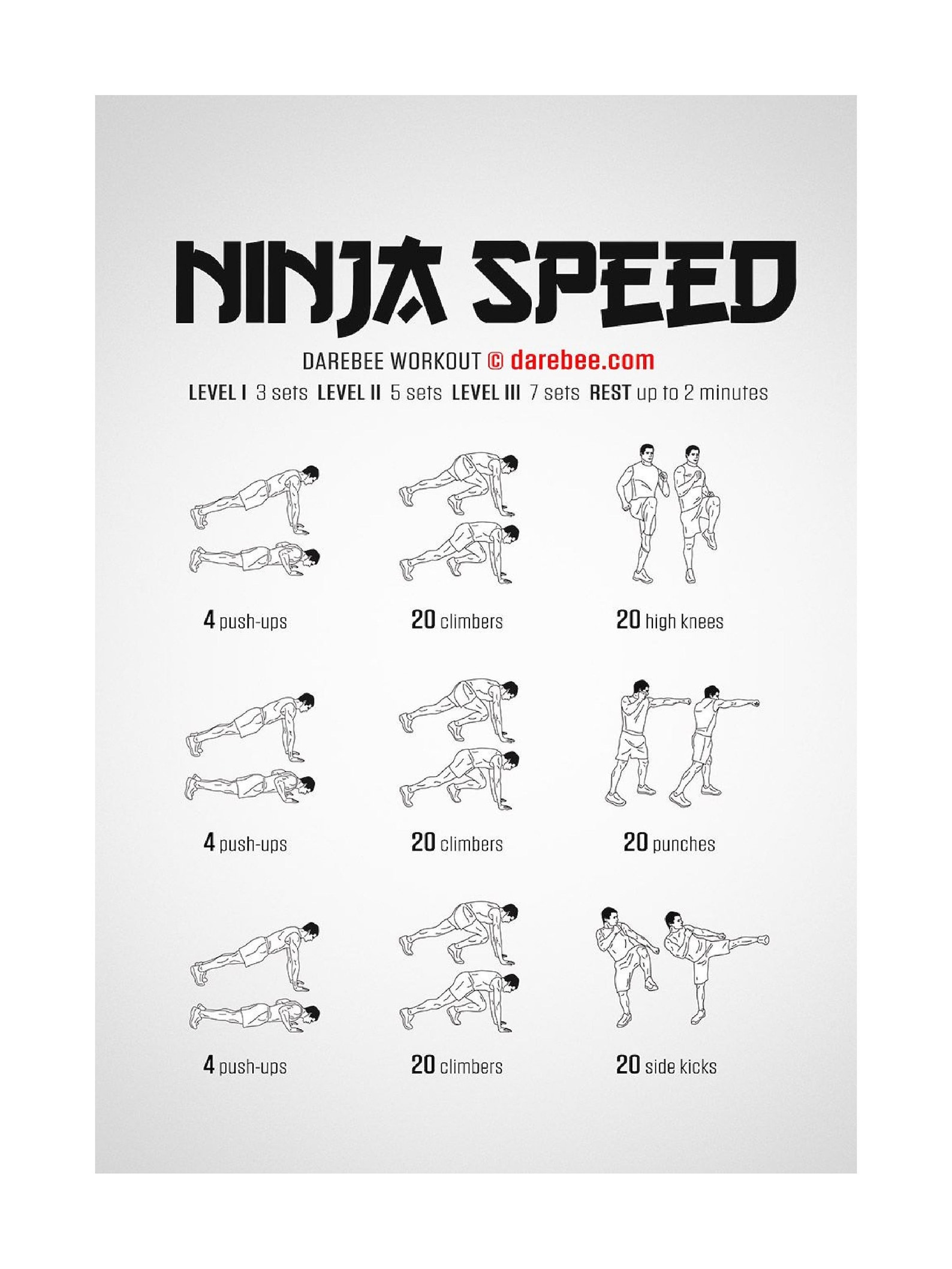 NINJA SPEED WORKOUT - Etsy