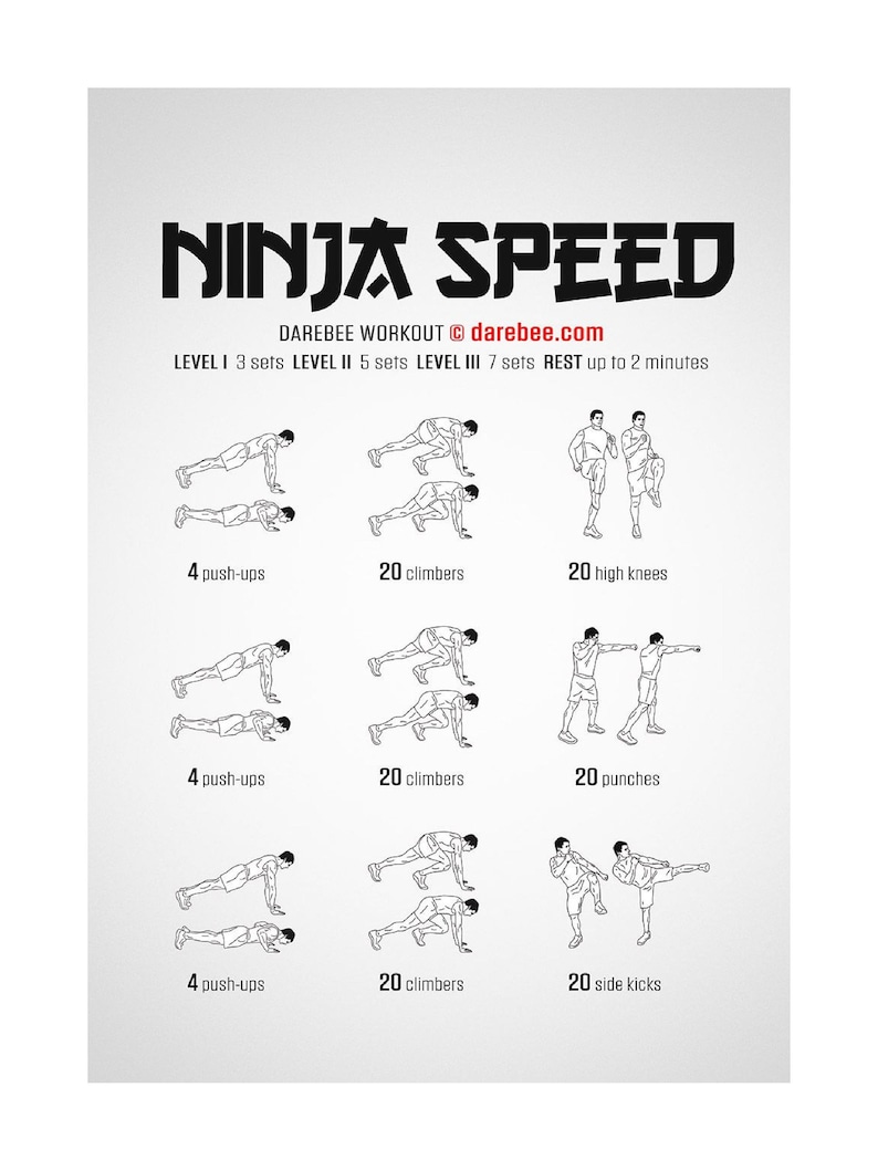 NINJA SPEED WORKOUT - Etsy