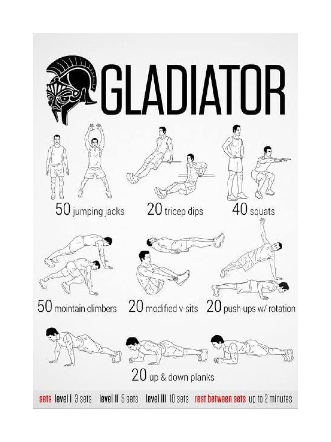 GLADIATOR WORKOUT - Etsy