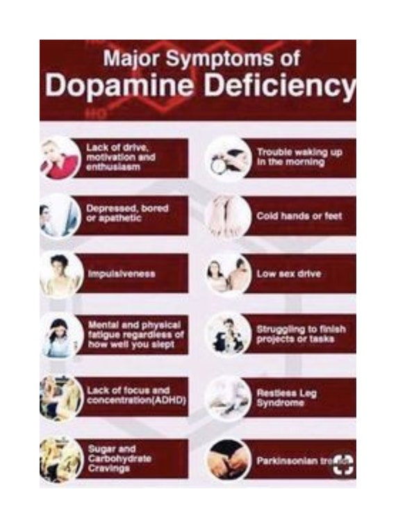 Major Symptoms of Dopamine Deficiency - Etsy