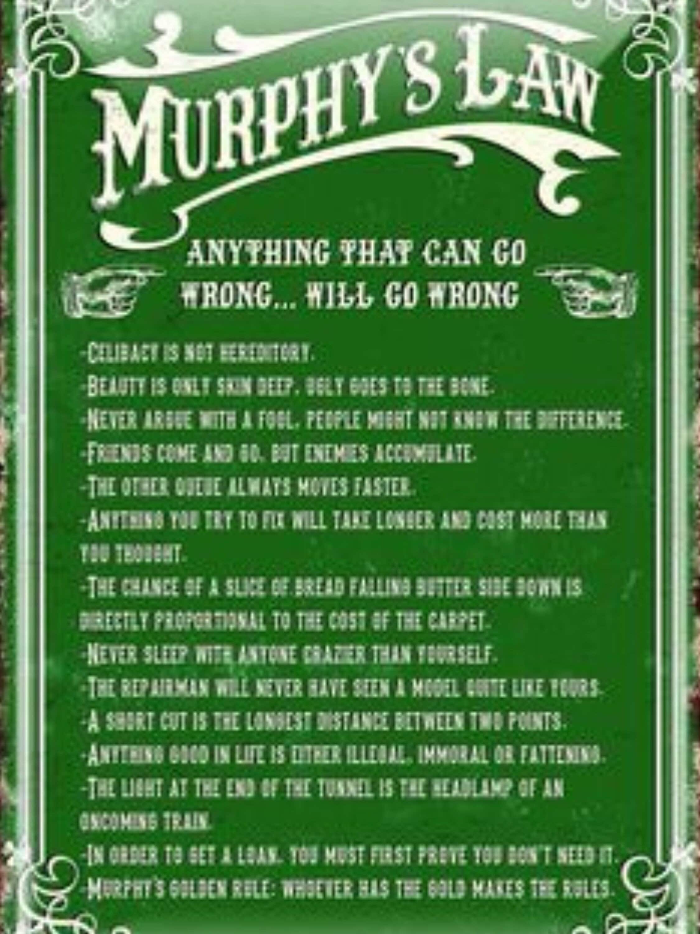 MURPHY'S LAW - Etsy