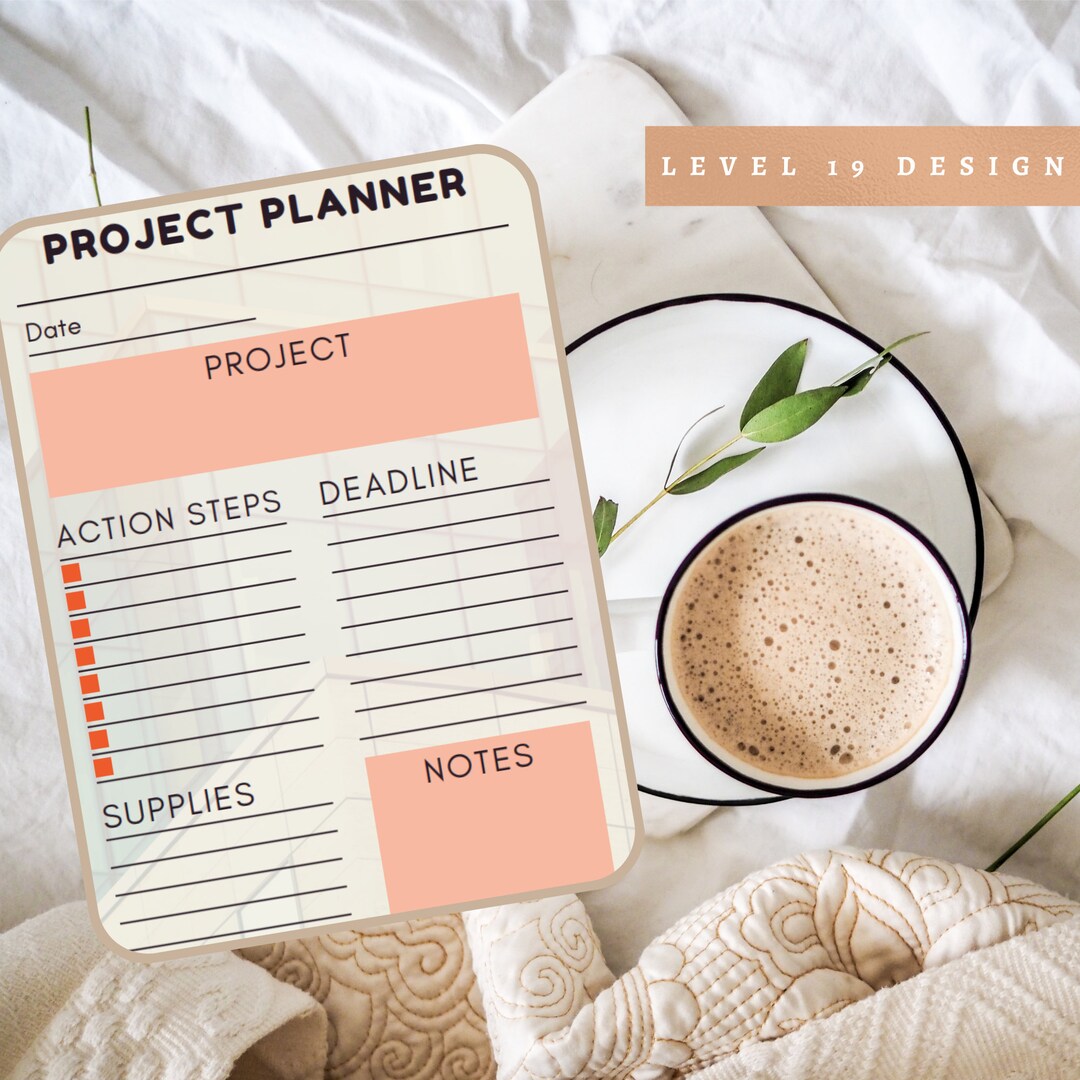 Minimalist Project Planner Printable, Productivity Planner, Task ...
