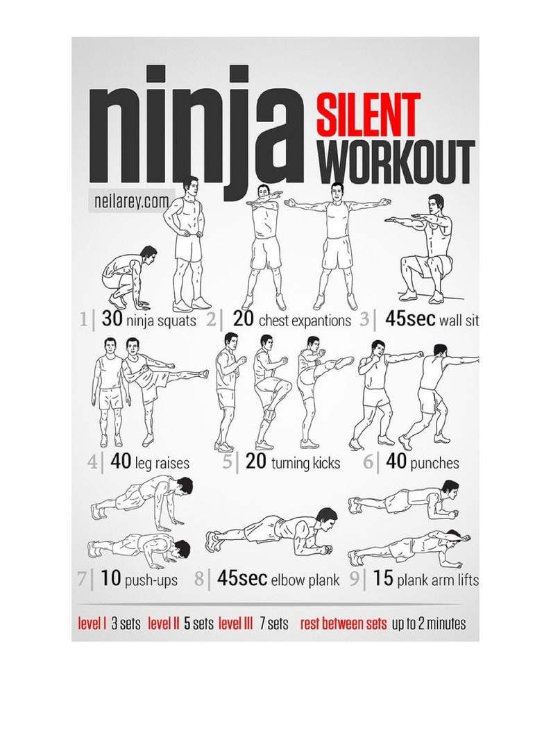 NINJA SILENT WORKOUT - Etsy