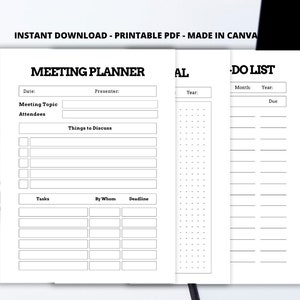 Business Planner Printable | Digital Business Success Planner| Business ...