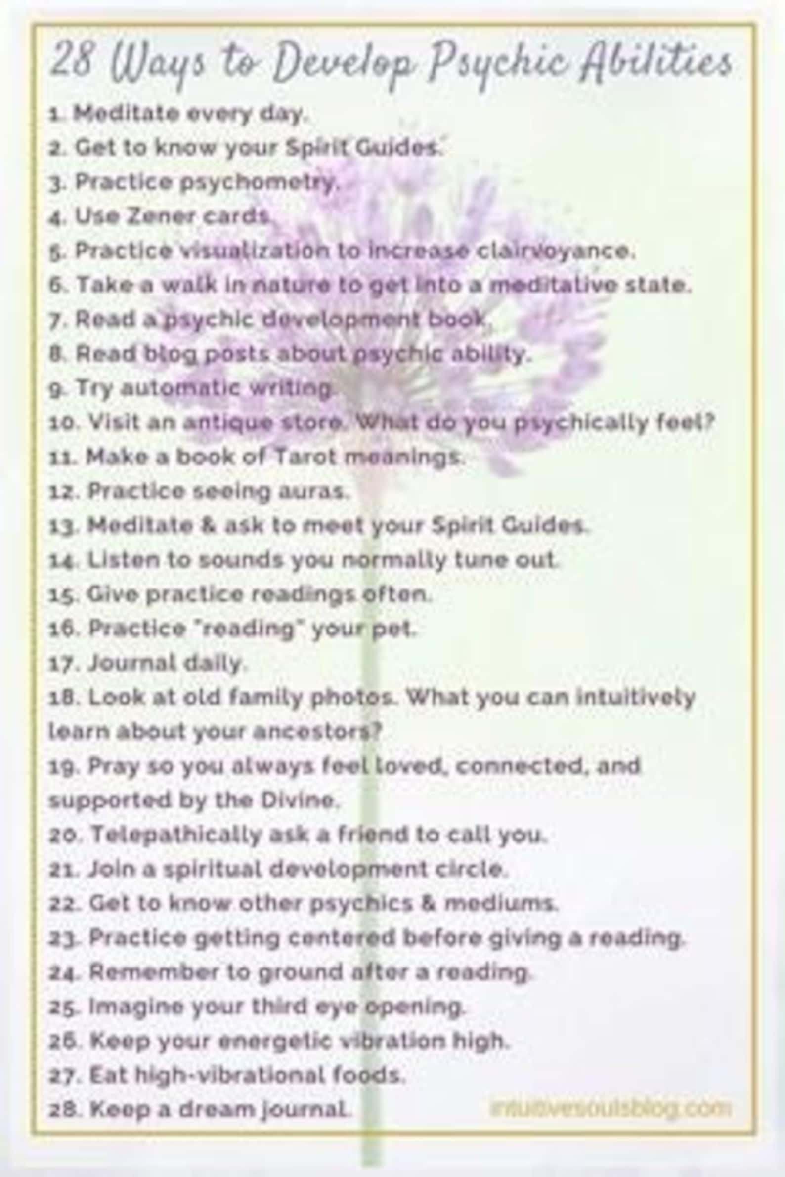 28 Ways to Develop Psychic Abilities - Etsy