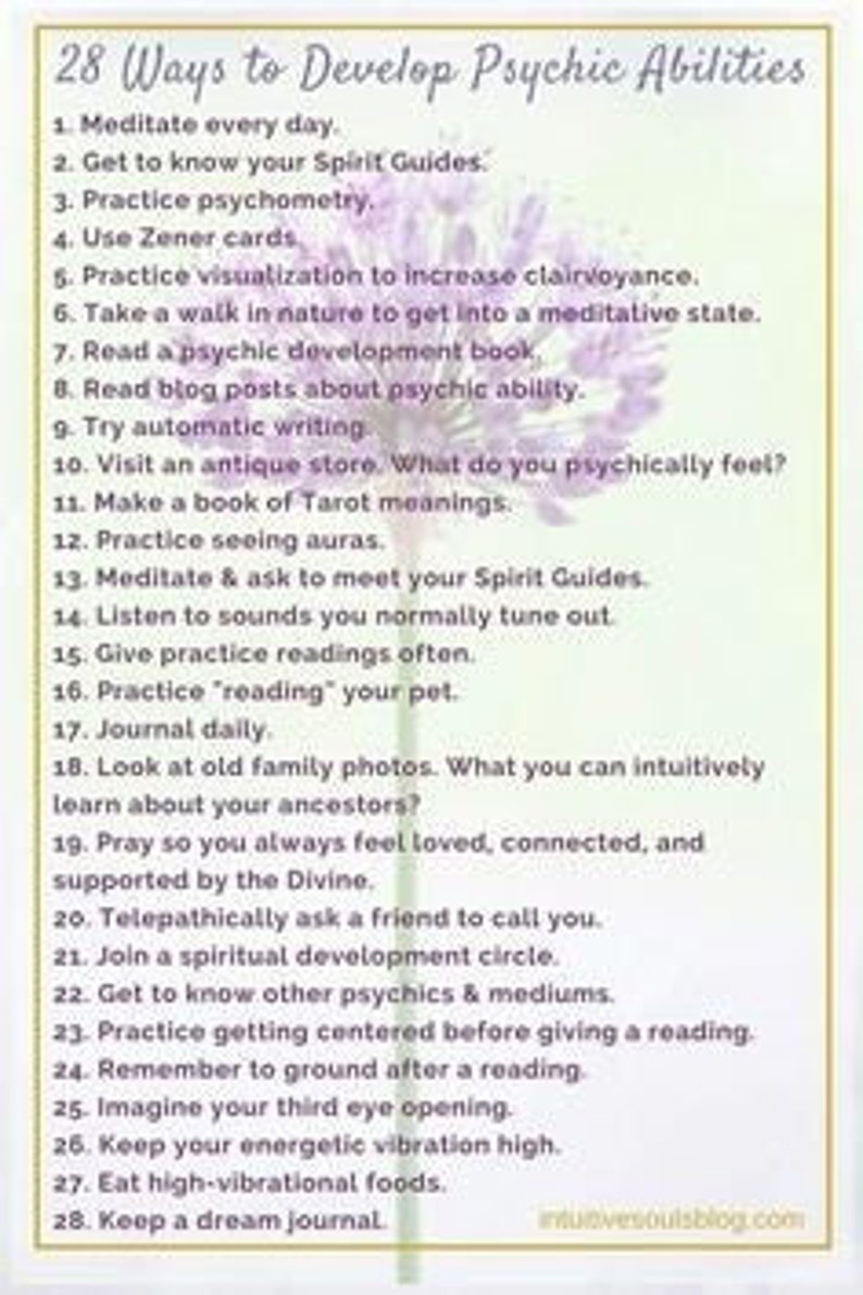 28 Ways to Develop Psychic Abilities - Etsy