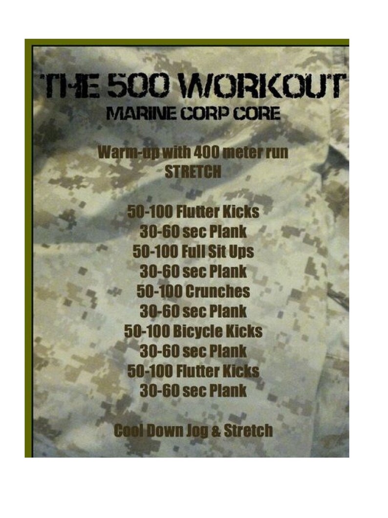MARINE CORP WORKOUT - Etsy