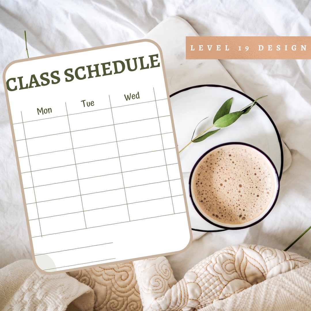 Classroom Schedule, Fillable Classroom Printable, School Timetable ...