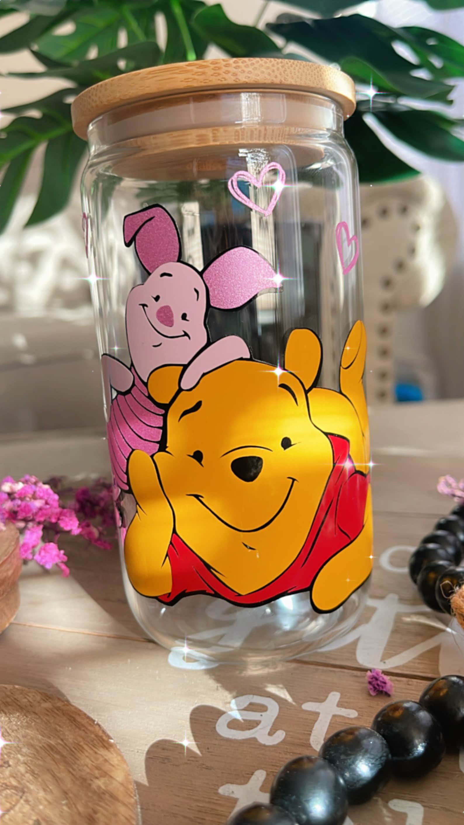 Winnie the Pooh & Piglet | Handmade Libby Cup |coffe | Beer Can ...