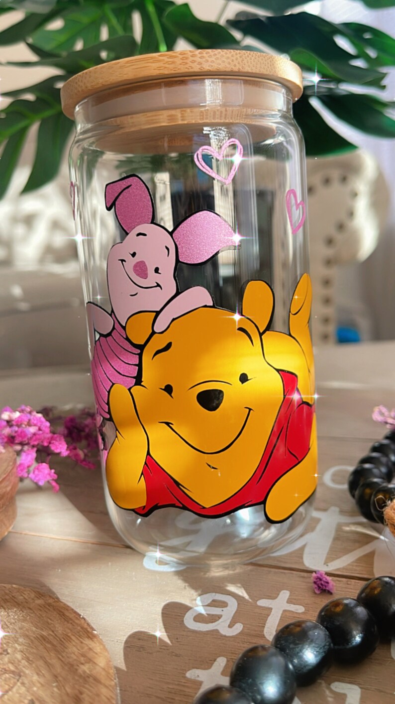 Winnie the Pooh & Piglet | Handmade Libby Cup |coffe | Beer Can ...